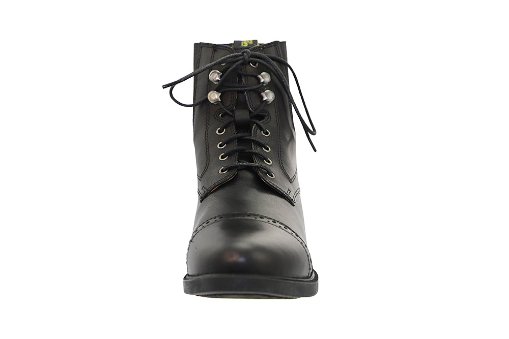 Lace-Up Synthetic Leather Paddock Boots & Grewal Equestrian